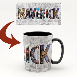 Personalized Name Marvel Gifts for Men Avengers Coffee Mug Customized ...