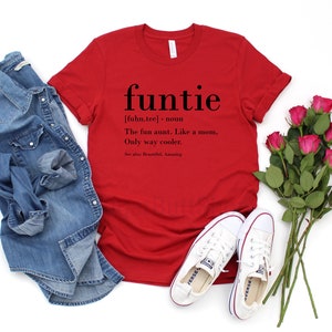 Funtie Definition Shirt Auntie Shirts Aunt T Shirt Best - Etsy