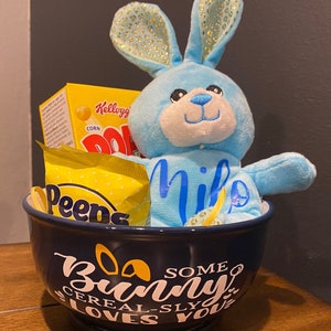 Cerealsly Loves You/personalized Easter Gift Cereal Bowls/ Some Bunny ...