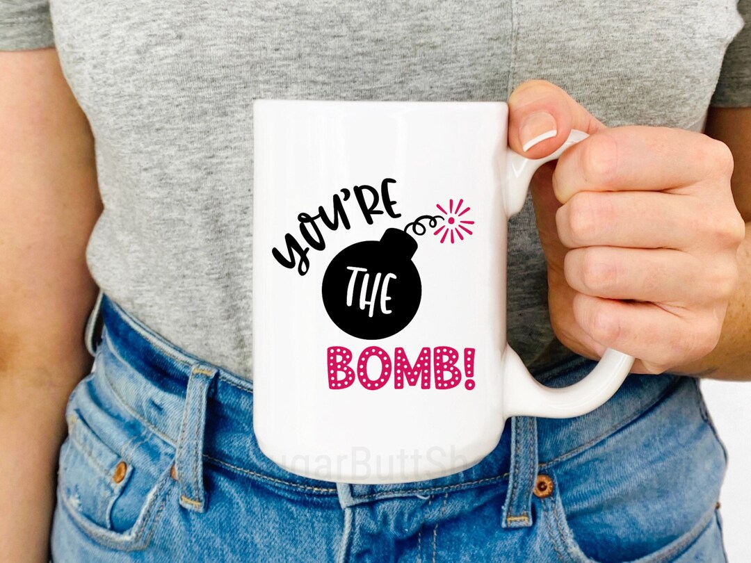 Mug and Cocoa Bomb Gift Set/ You Da Bomb Mug With Chocolate Bomb/ Heart ...
