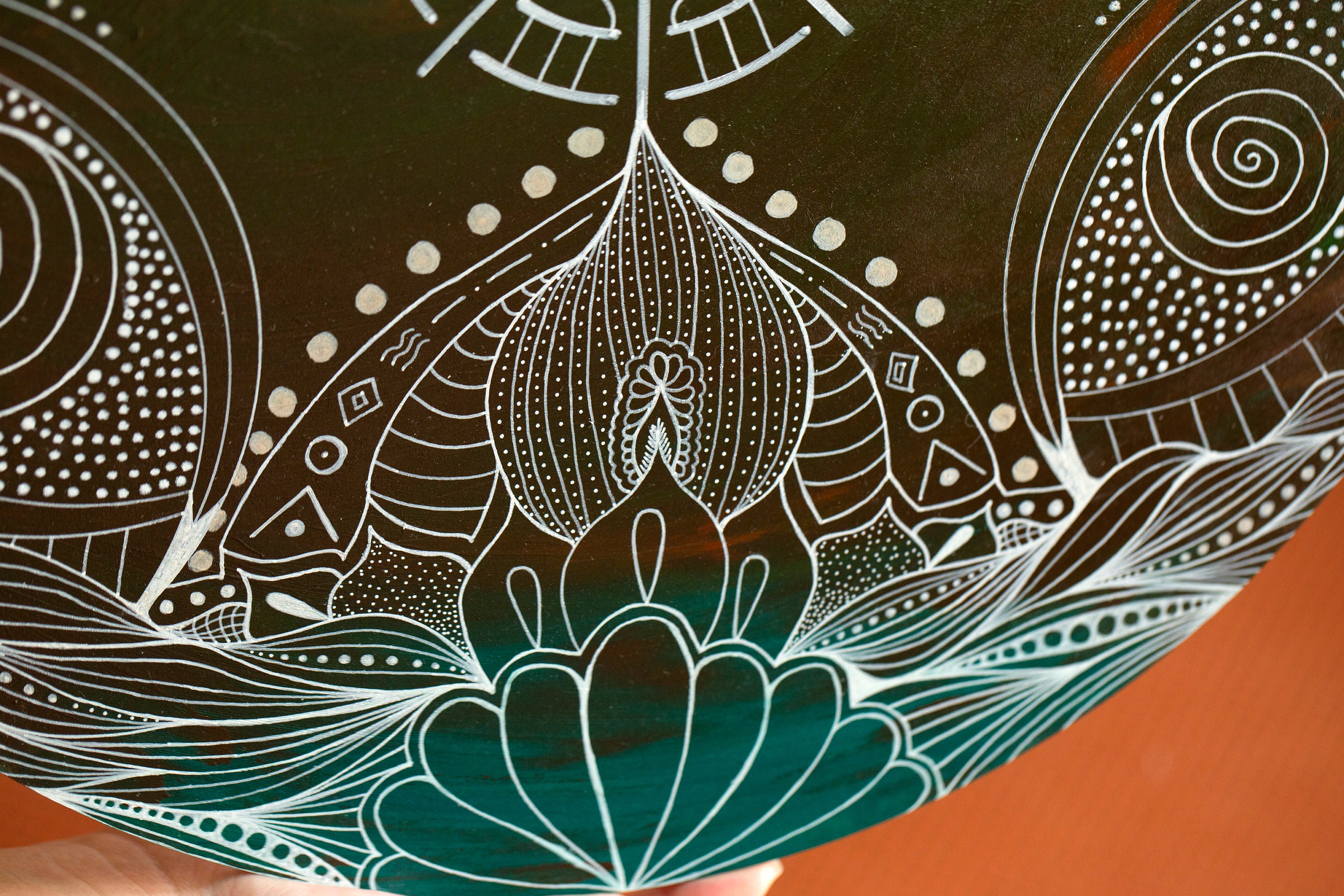 Special Intuitive Mandala Zentangle Design Handmade Bohemian Wall ...