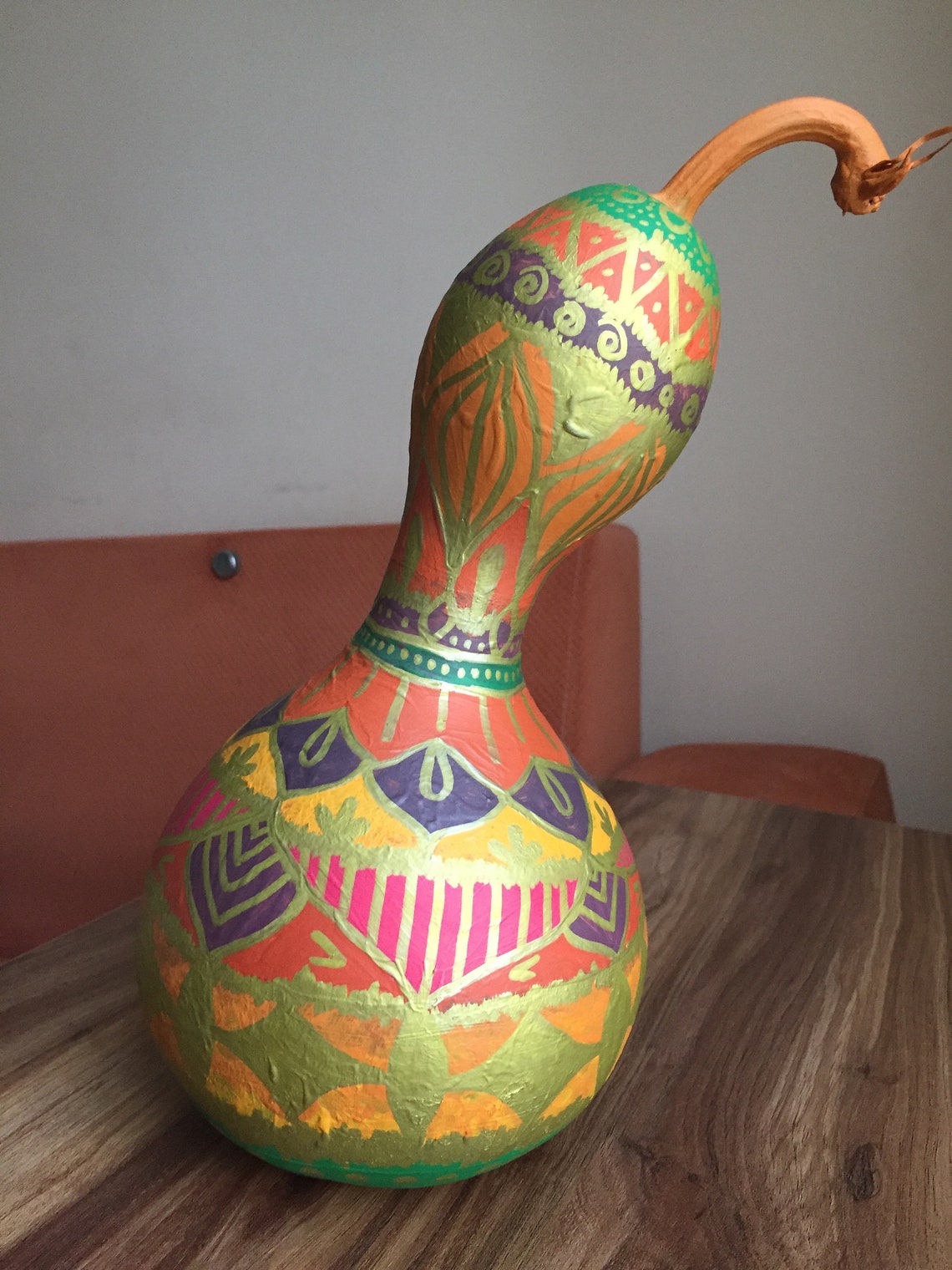 Decorative Gourd Art Zentangle Mandala Handmade Gourd Painting - Etsy