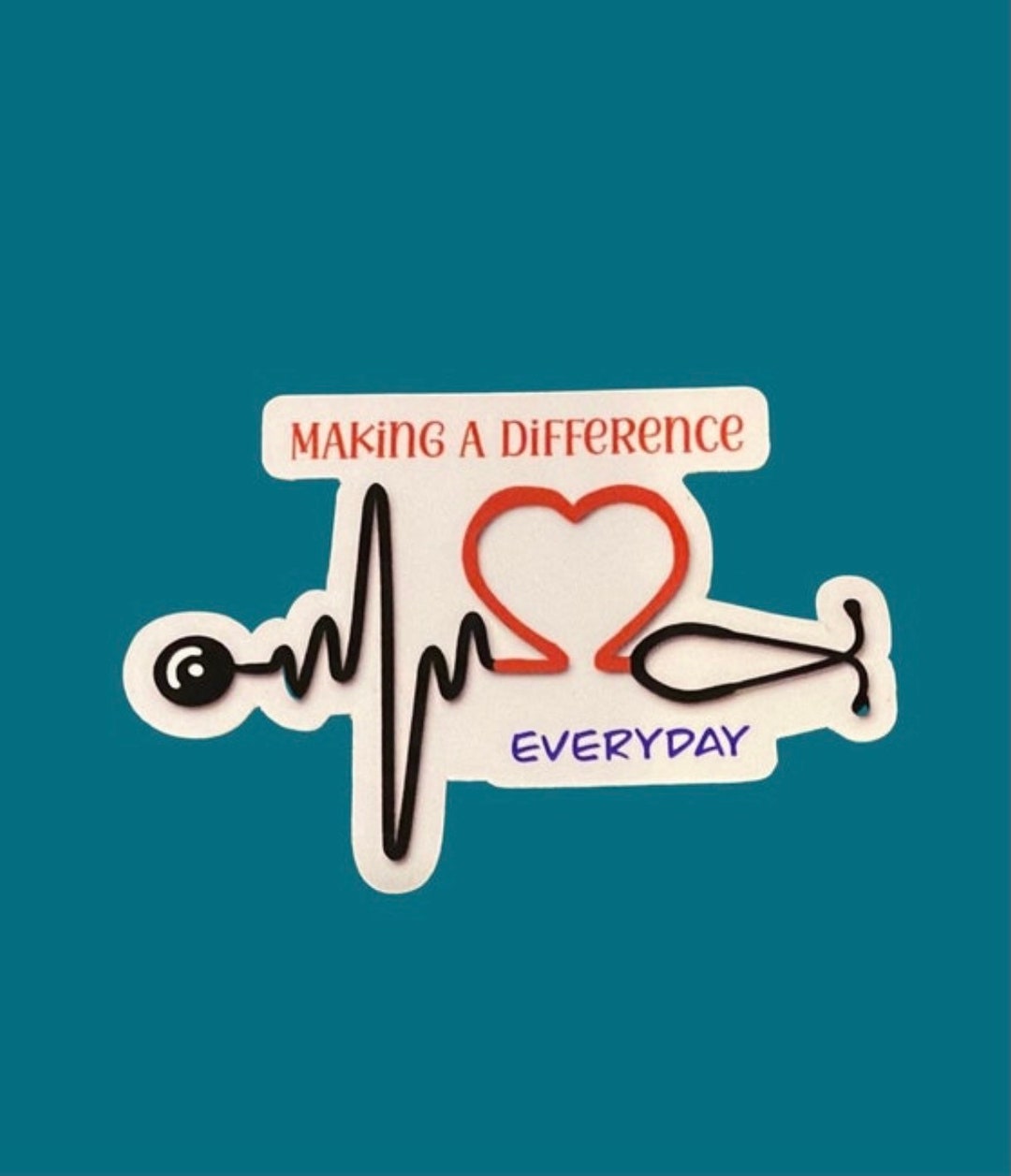 Making a Difference Nurse Sticker, Medical Professional Sticker ...