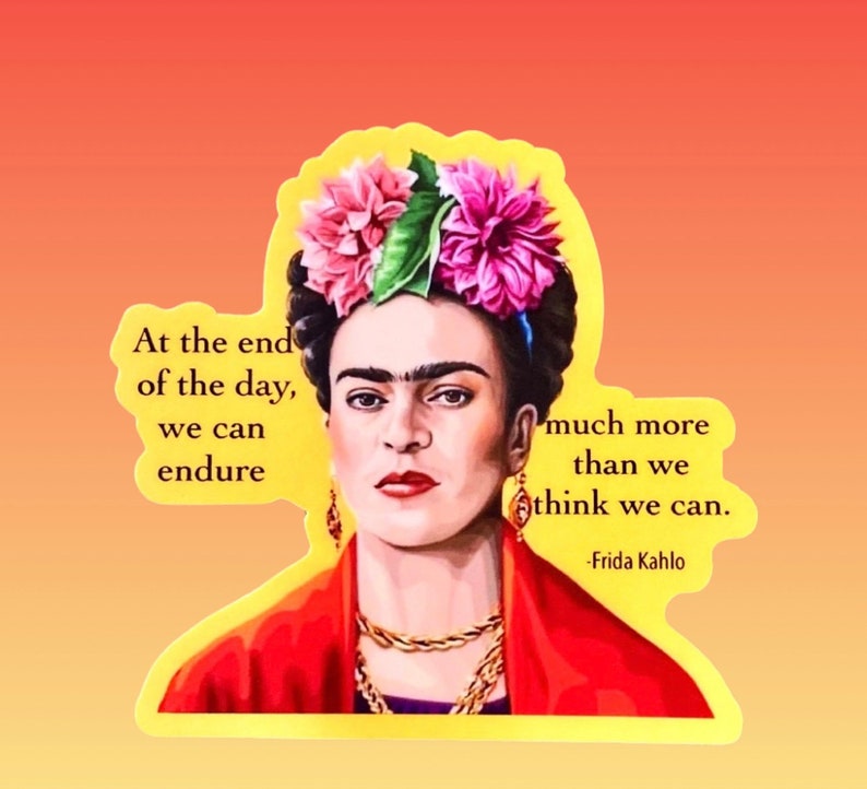Frida Kahlo Custom Die Cut Sticker, Vinyl Waterproof Sticker, Frida Art ...