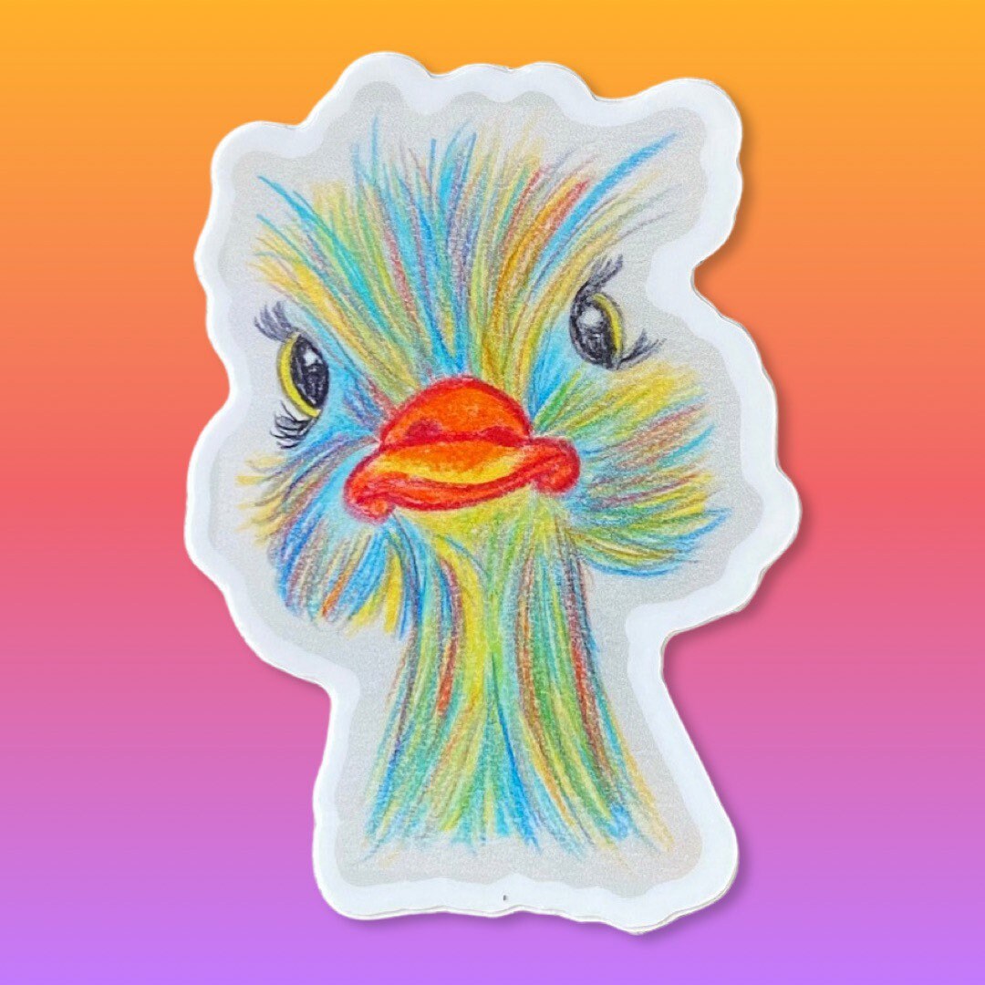 Emu Custom Phone Case Sticker, Cute Animal Sticker, Waterproof Vinyl ...