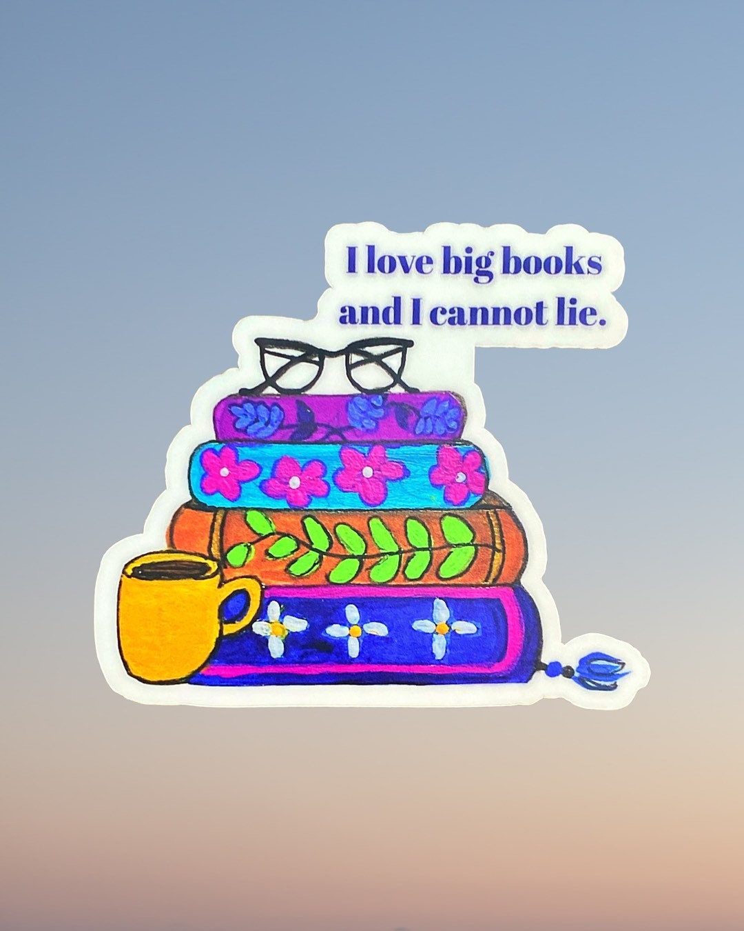 I Love Big Books Custom Sticker, Book Lovers Gifts, Waterproof Laptop ...