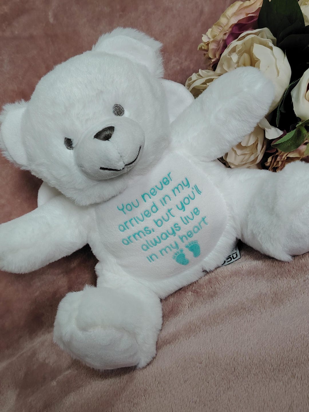 Personalised Baby Memorial Bear, Miscarriage Remembrance Gift for ...