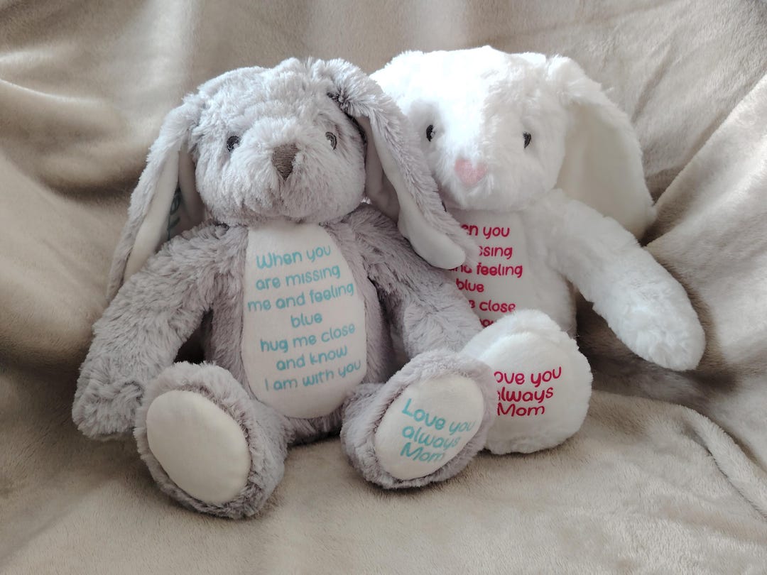 Forever Remembered Personalised Memorial Bunny, Heartfelt Remembrance ...