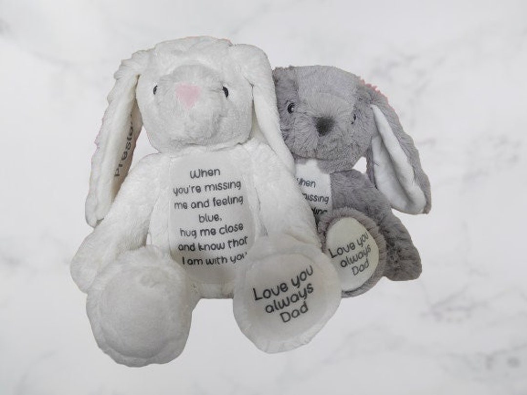 Forever Remembered Personalised Memorial Bunny, Heartfelt Remembrance ...