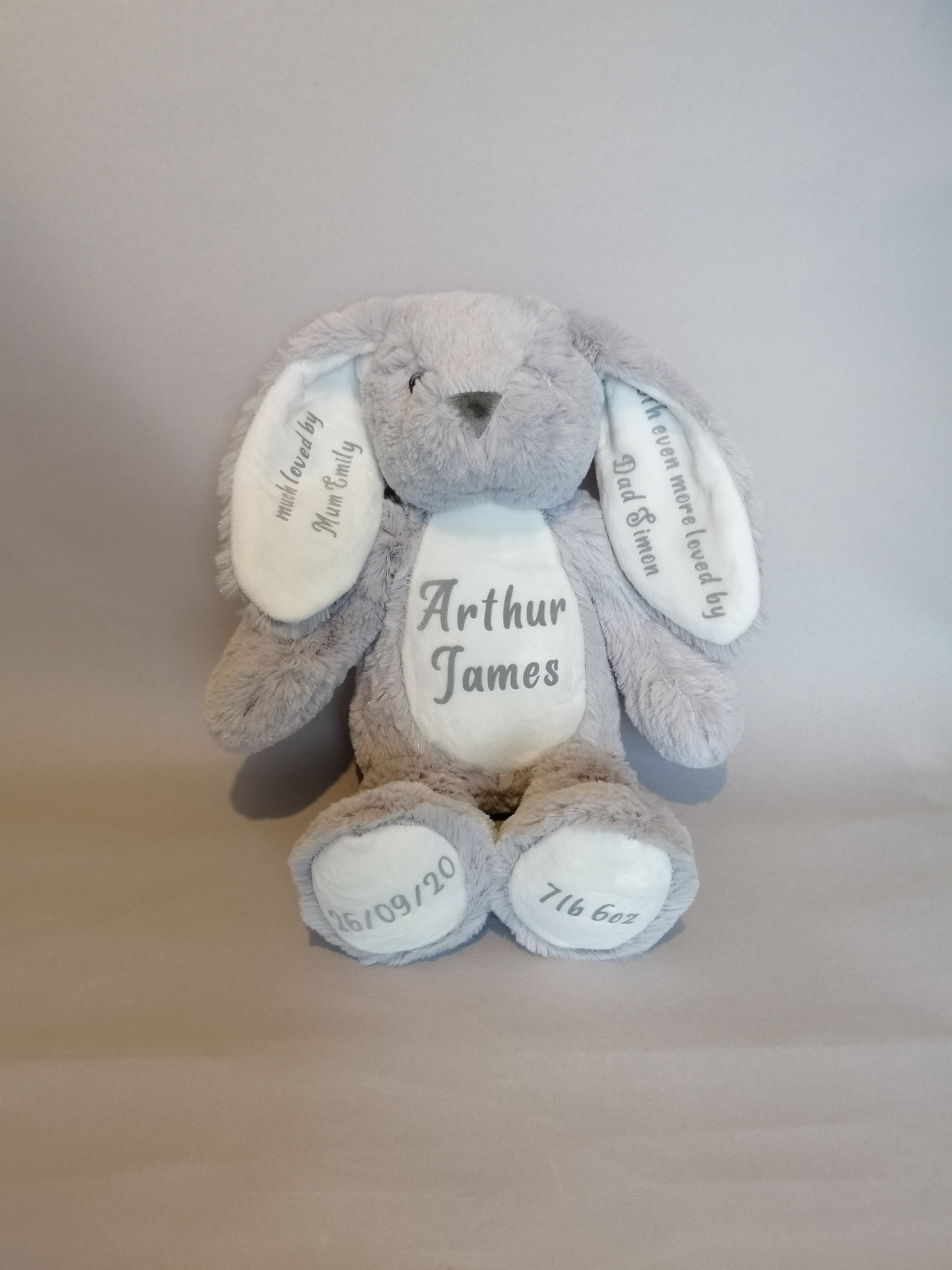 Personalised Bunny, Newborn Baby Teddy, My First Bear, Custom Teddies ...