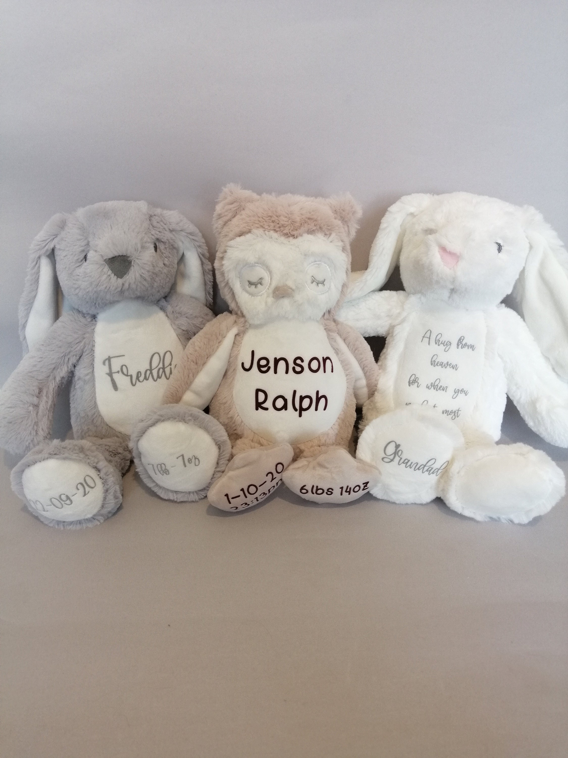 Personalised Teddy Plush Soft Toy Customised Baby Gift My - Etsy UK