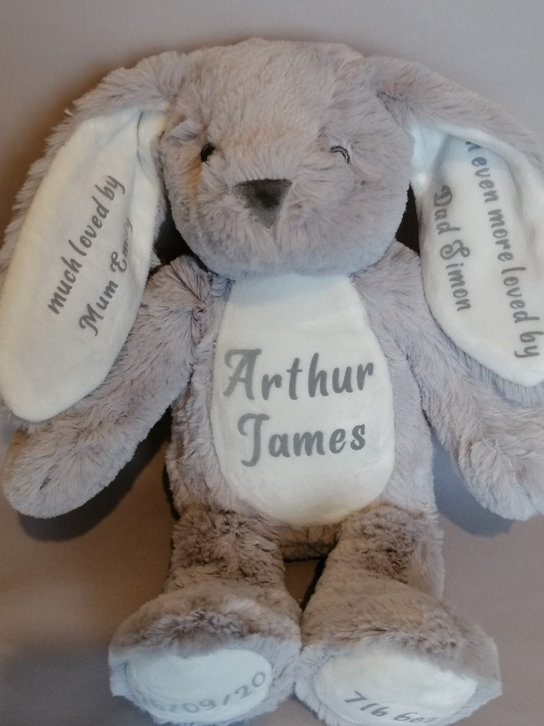 Personalised Bunny, Newborn Baby Teddy, My First Bear, Custom Teddies ...
