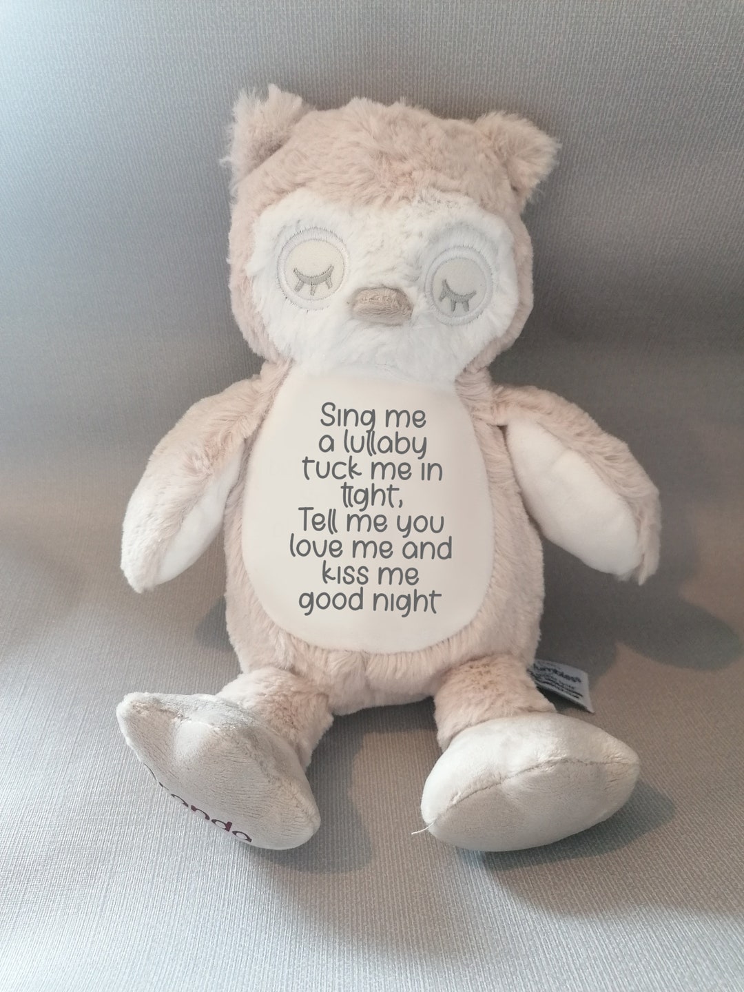 Personalised Bedtime Buddy, Snuggle Teddy With Sweet Poem, Children's ...