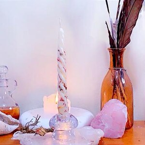 White Ritual Candle Altar Candle Spell Candle Moon Candles Green Witch ...