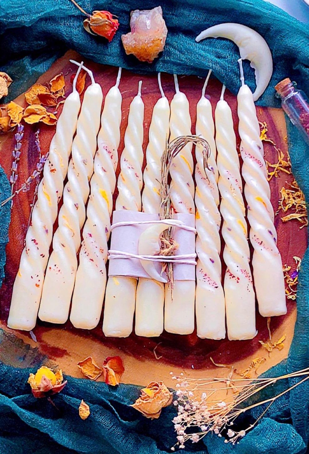 White Ritual Candle + Altar Candle + Spell Candle+ Moon Candles ...