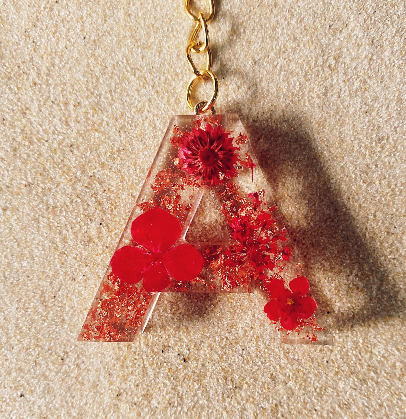 Personalised Flower Resin Keyring Valentines Gift Gifts - Etsy