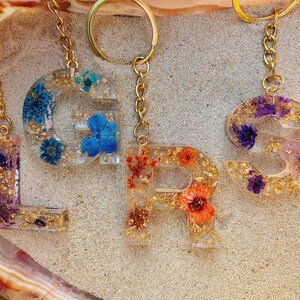 Personalised Flower Resin Keyring | Christmas Gift | Gifts for Her ...
