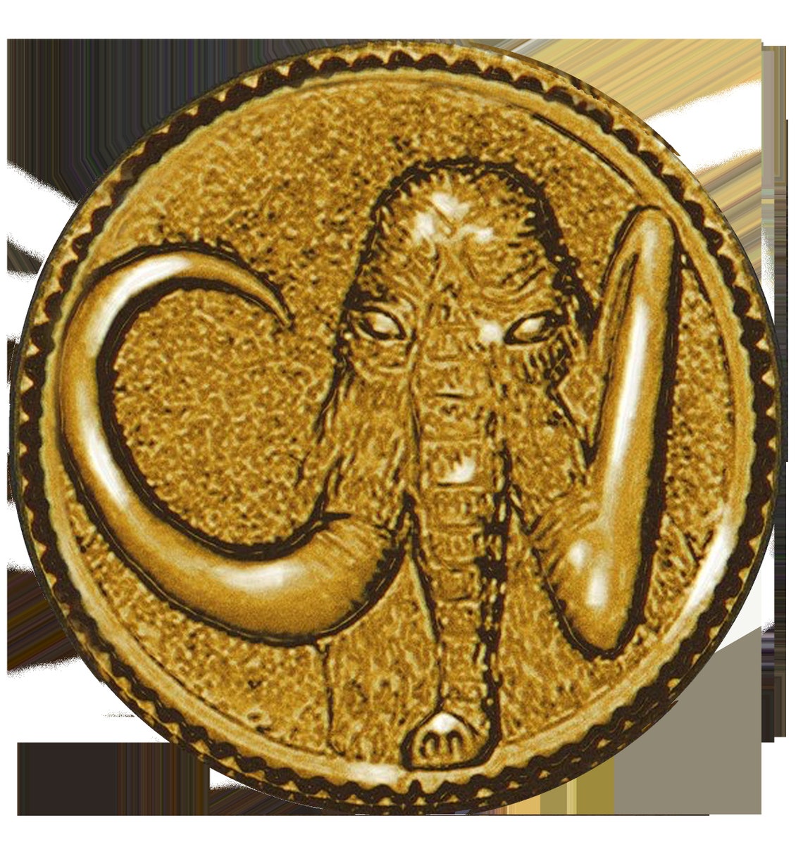 Black on Black Mighty Morphin Mastodon Dinozord Power Coin | Etsy