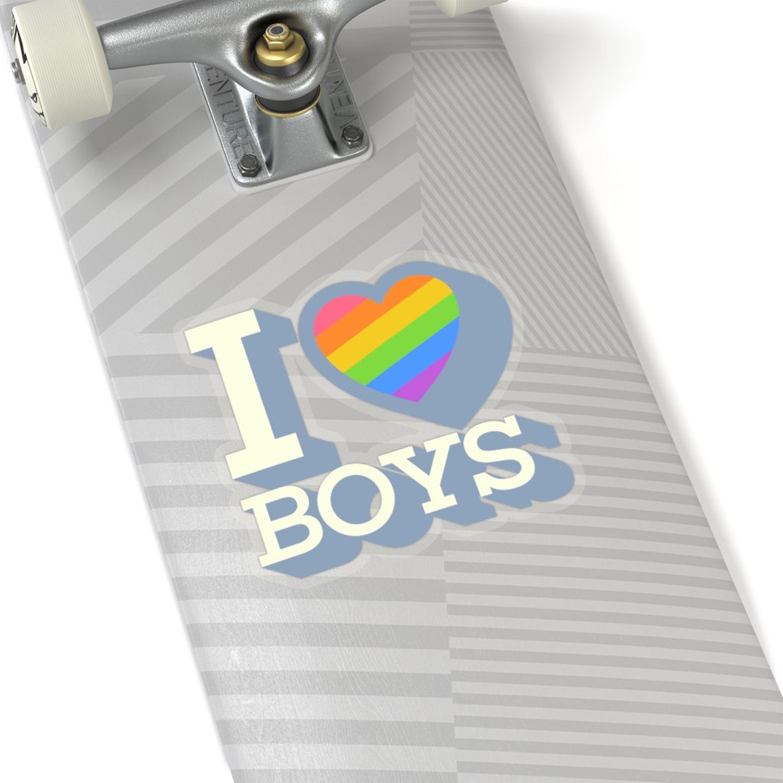 I Heart Boys Kiss-Cut Stickers | Etsy