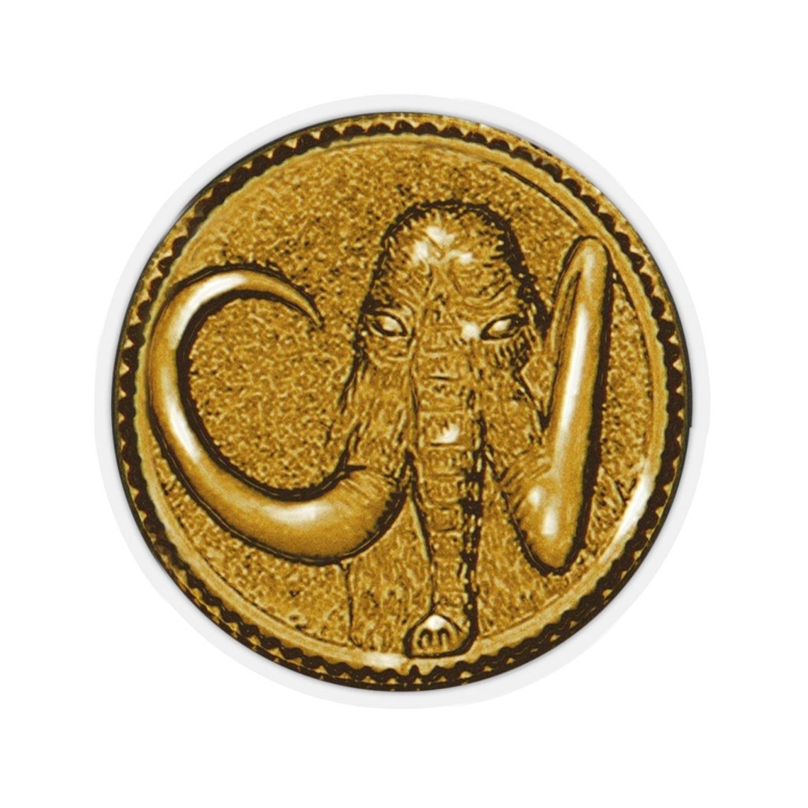 Black Mighty Morphin Mastodon Dinozord Power Coin Kiss-Cut | Etsy