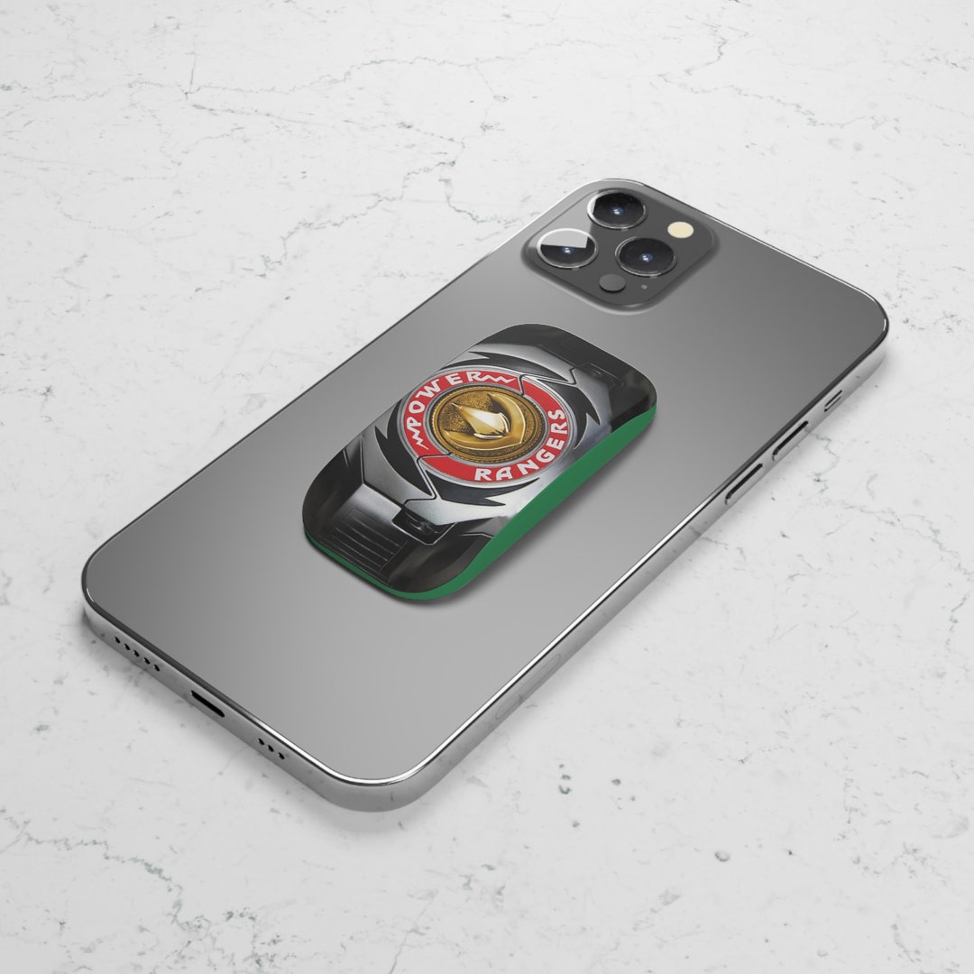 Green Mighty Morphin Dragonzord Power Coin Phone Click-on Grip - Etsy