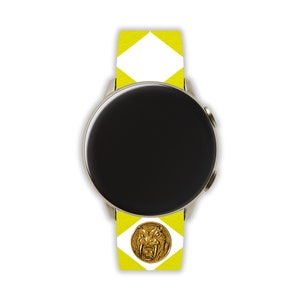 Yellow Mighty Morphin Saber-toothed Tiger Dinozord Power Coin Apple ...