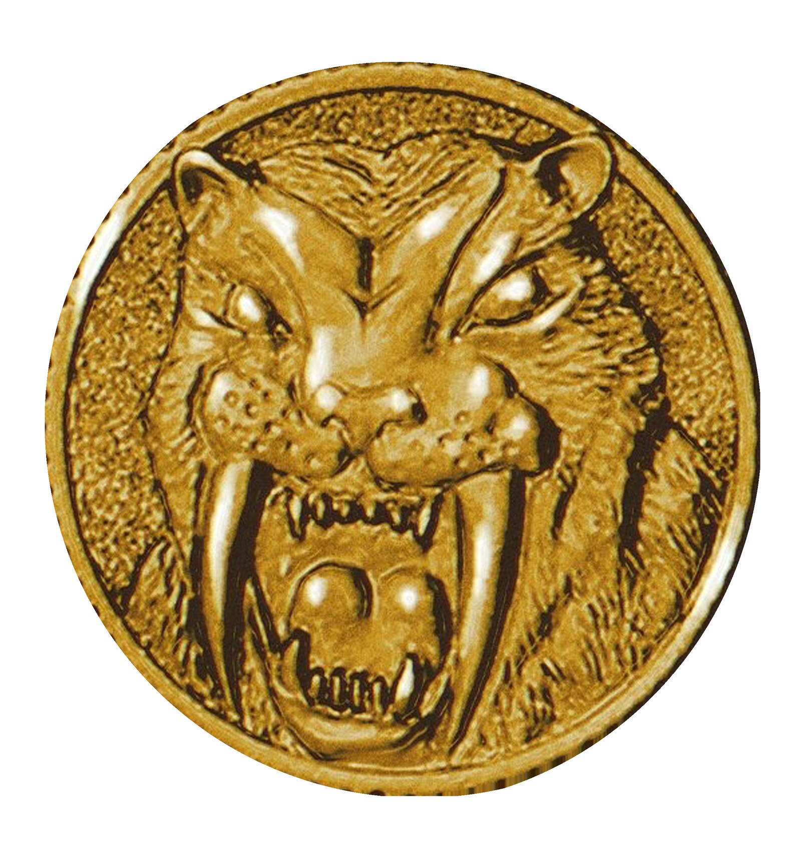 Yellow Mighty Morphin Saber-toothed Tiger Dinozord Power Coin - Etsy