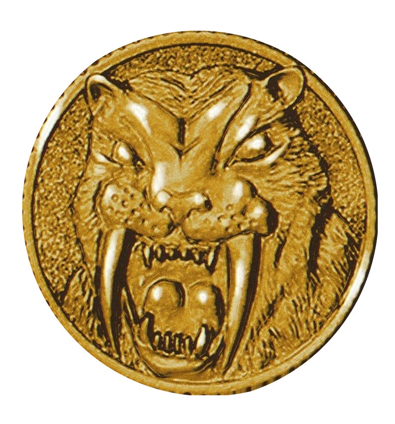 Yellow Mighty Morphin Saber-toothed Tiger Dinozord Power Coin - Etsy