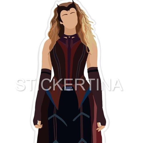 The Scarlet Witch Sticker Wandavision Sticker Wanda Maximoff - Etsy