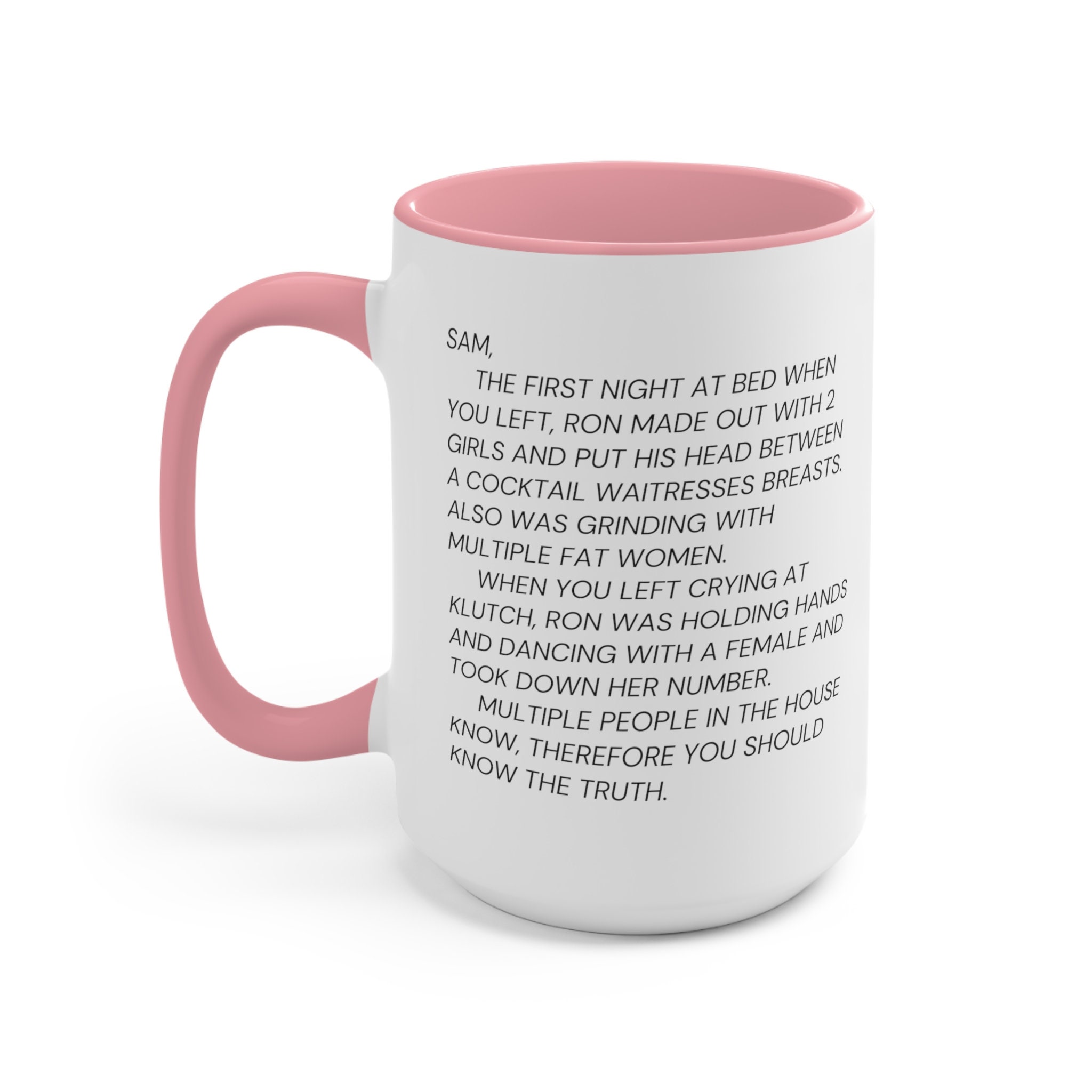 Jersey Shore Mug the Note Dear Sam Anonymous Letter - Etsy
