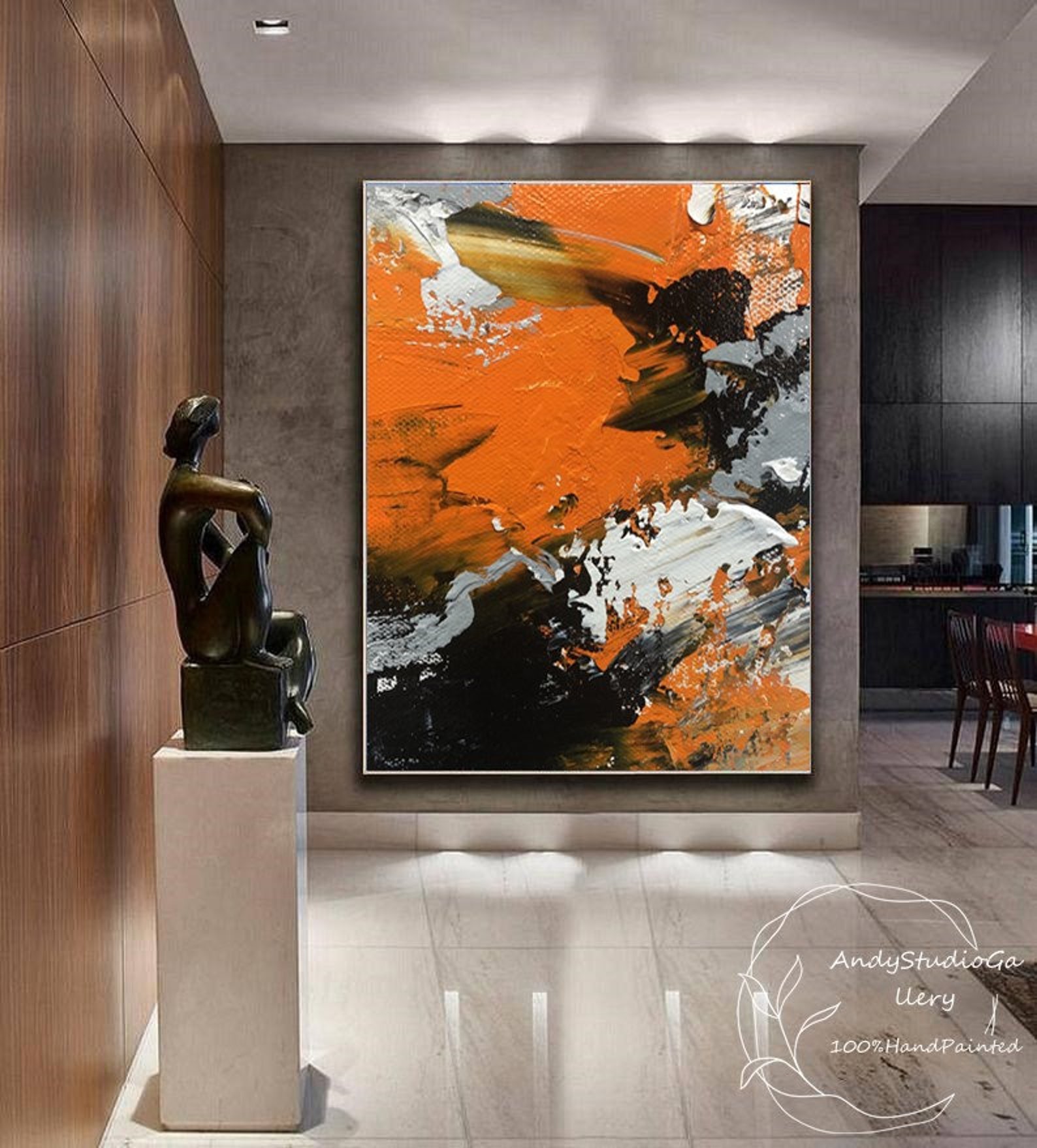 Large Colorful Abstract Art Abstract Painting on Canvas - Etsy