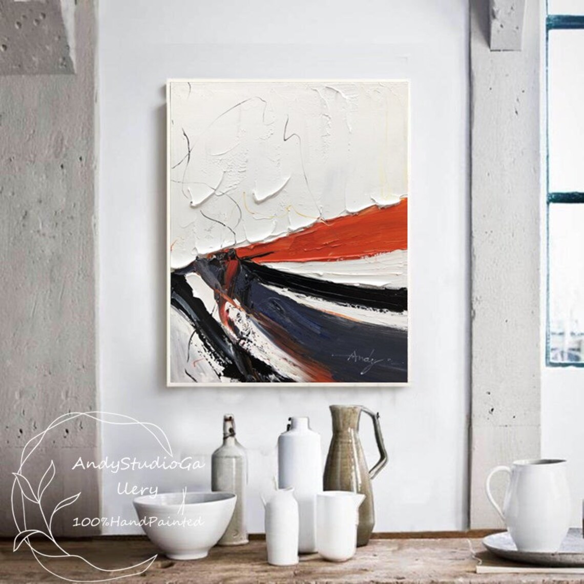 Large Original White Abstract Painting Oversize Abstract - Etsy