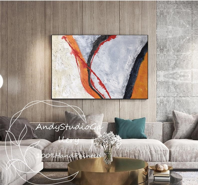 Large Original Abstract White Oil Painting Modern Hand Painted | Etsy