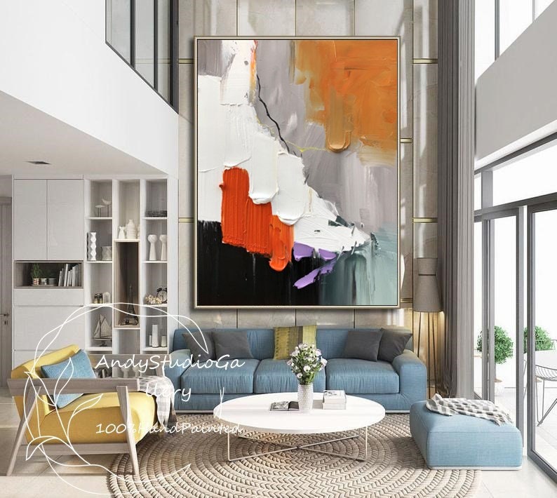 Large Original Abstract Oil Painting White Acrylic Abstract - Etsy