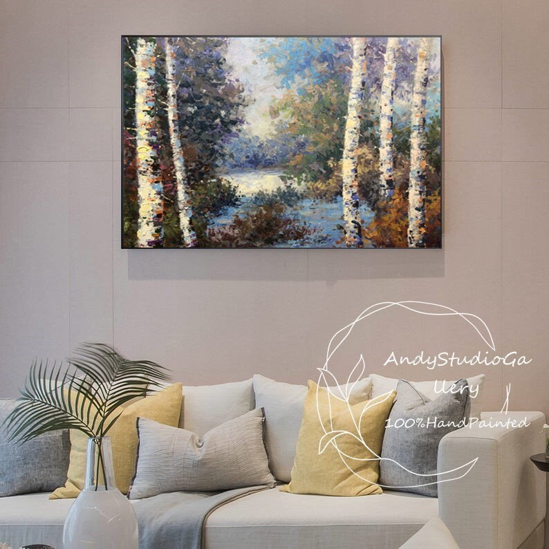 Extra Large Landscape Canvas Wall Artabstract Colorful - Etsy