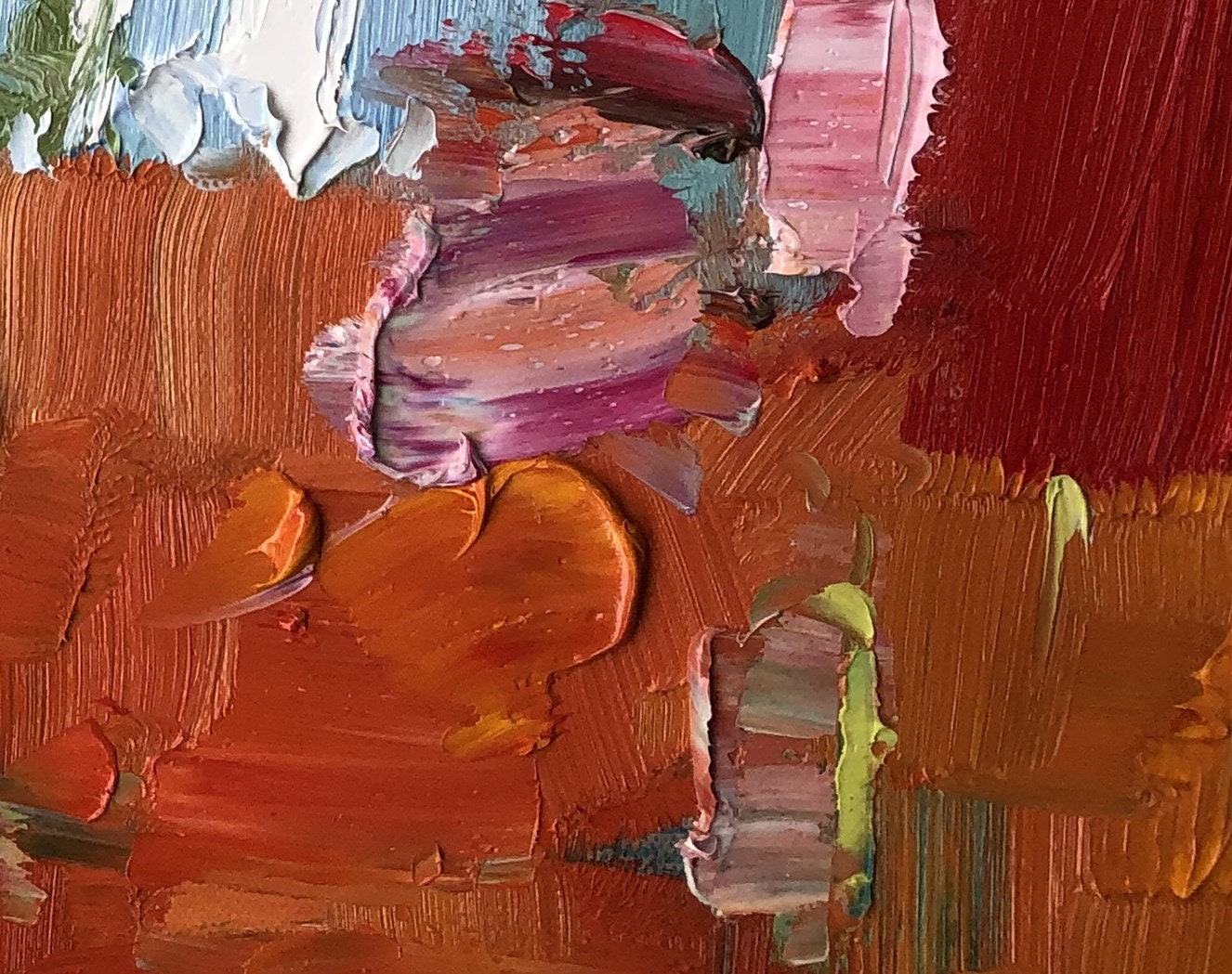 Large Wall Art Red Painting Abstract Landscape Canvas Art - Etsy