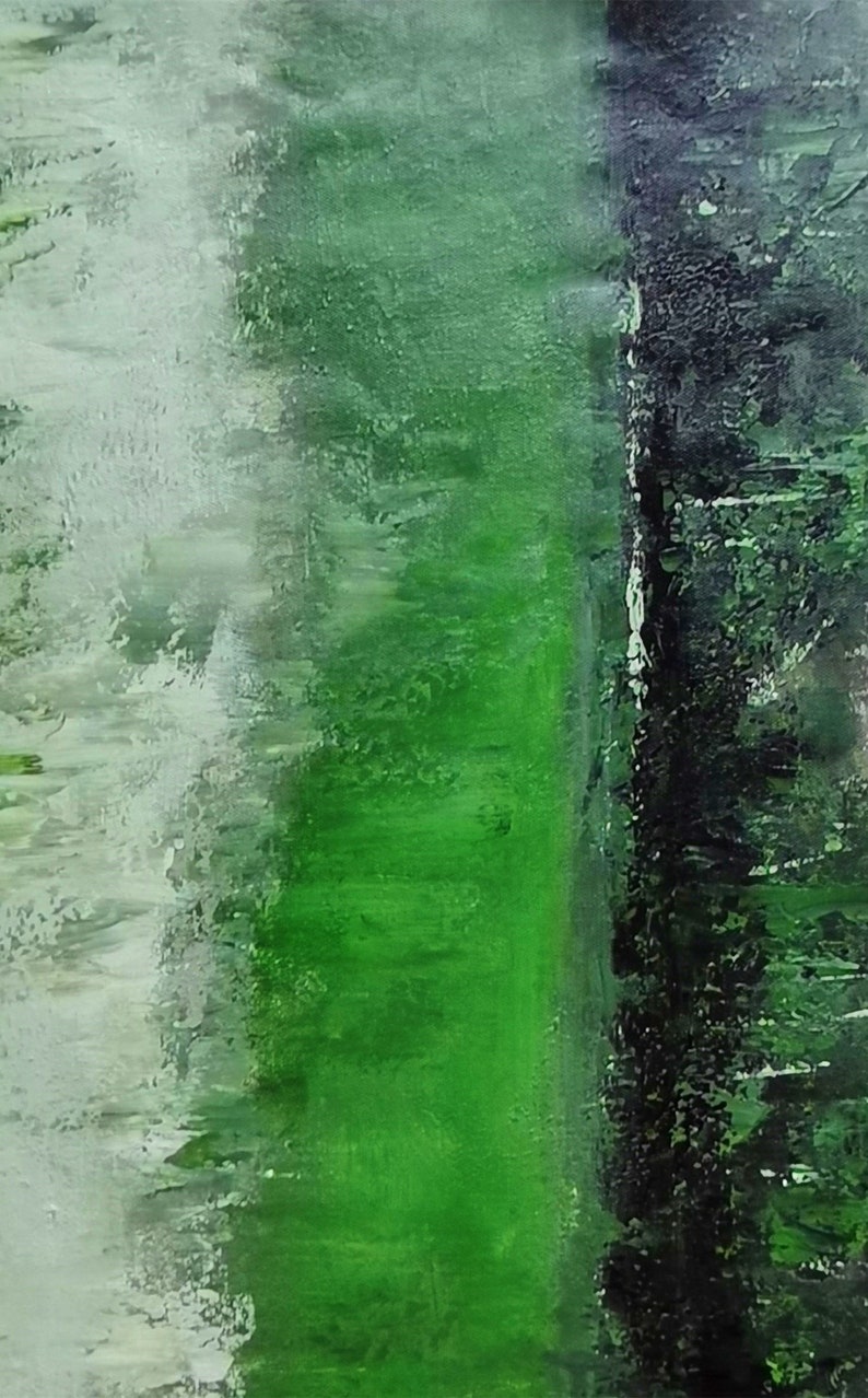Large Abstract Green Painting Oversized Abstract Art Large | Etsy