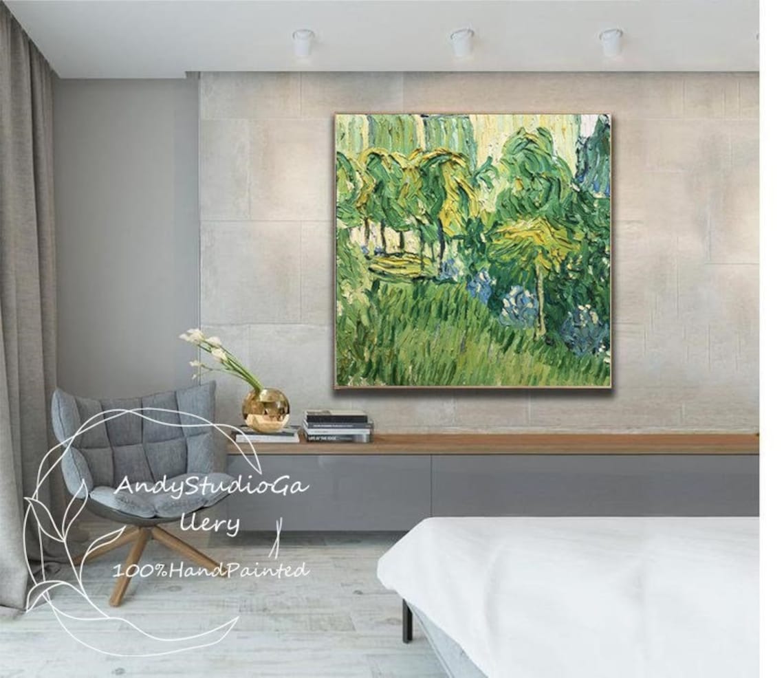 Large Abstract Trees Paintingwall Hangingheavy Textured - Etsy
