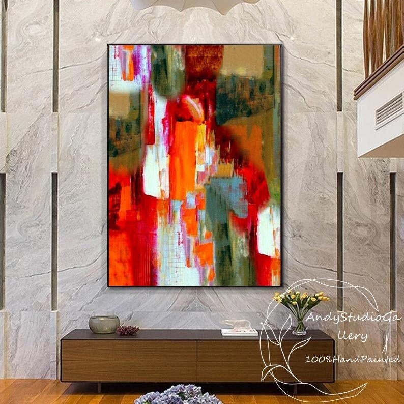 Extra Large Abstract Red Oil Painting Abstract Painting on - Etsy