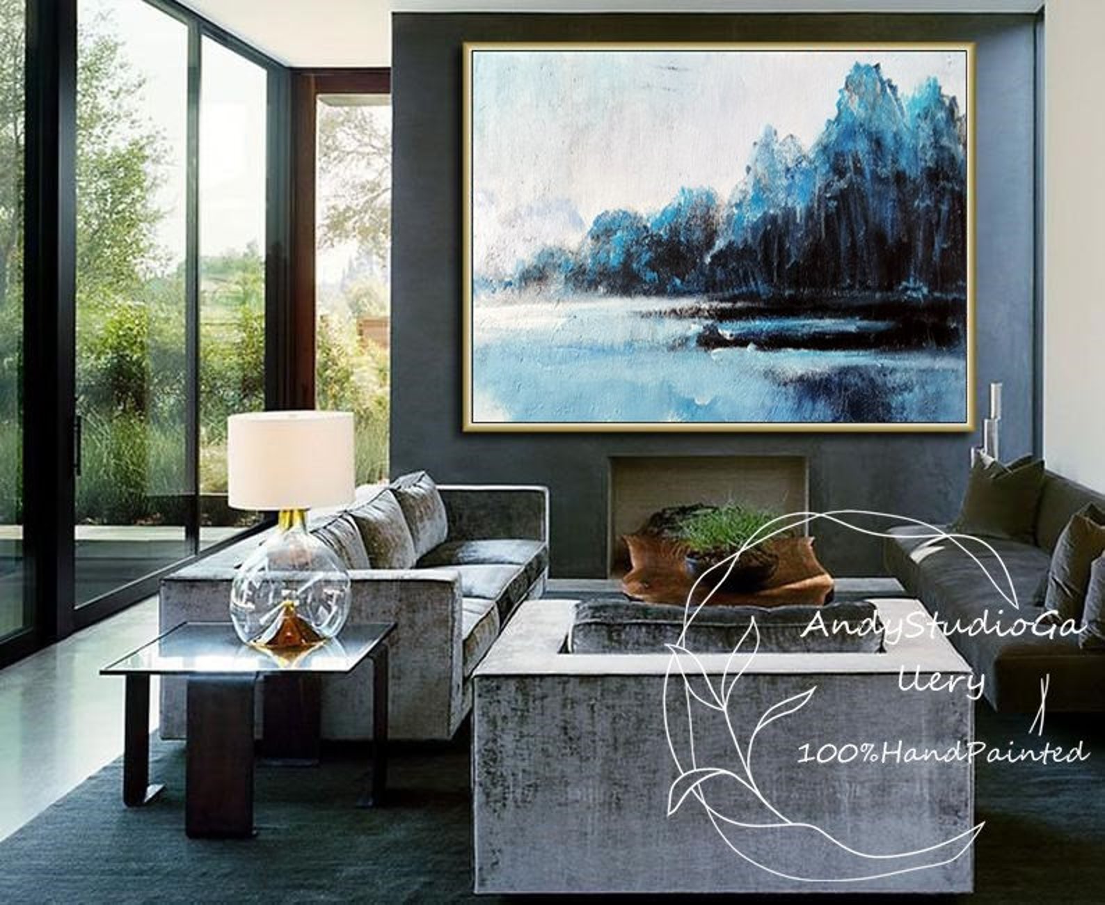 Large Abstract Landscape Oil Painting Original Abstract Wall - Etsy