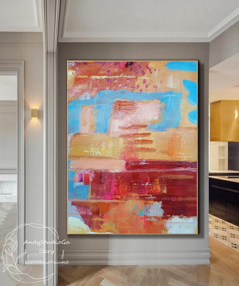 Abstract Colorful Oil Painting Large Oil Painting On Canvas | Etsy