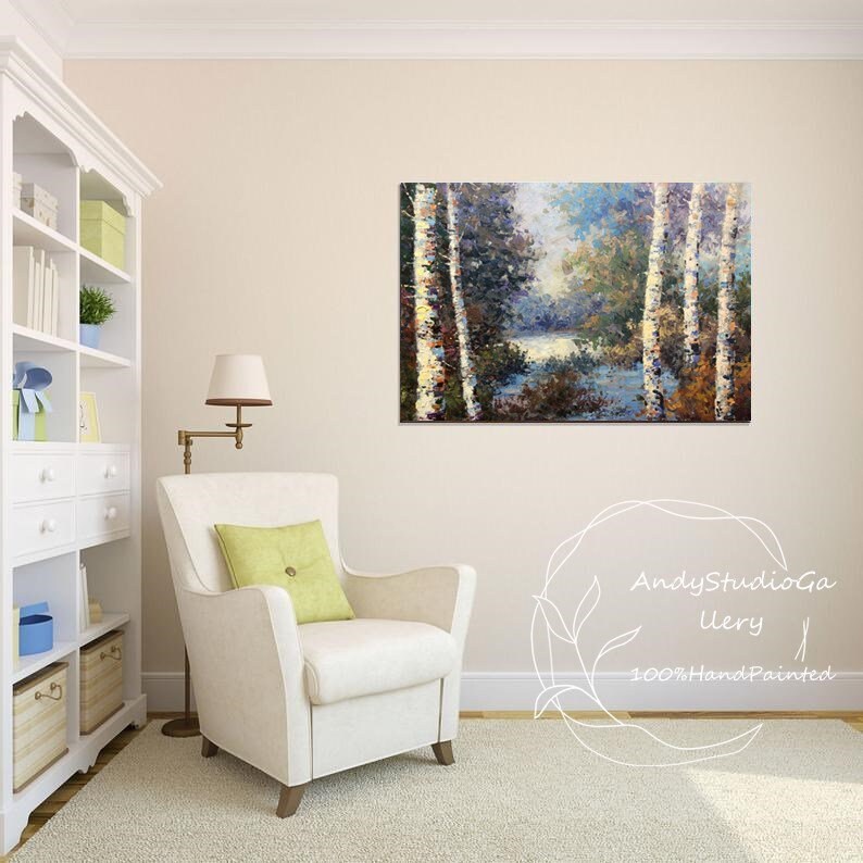 Extra Large Landscape Canvas Wall Artabstract Colorful - Etsy