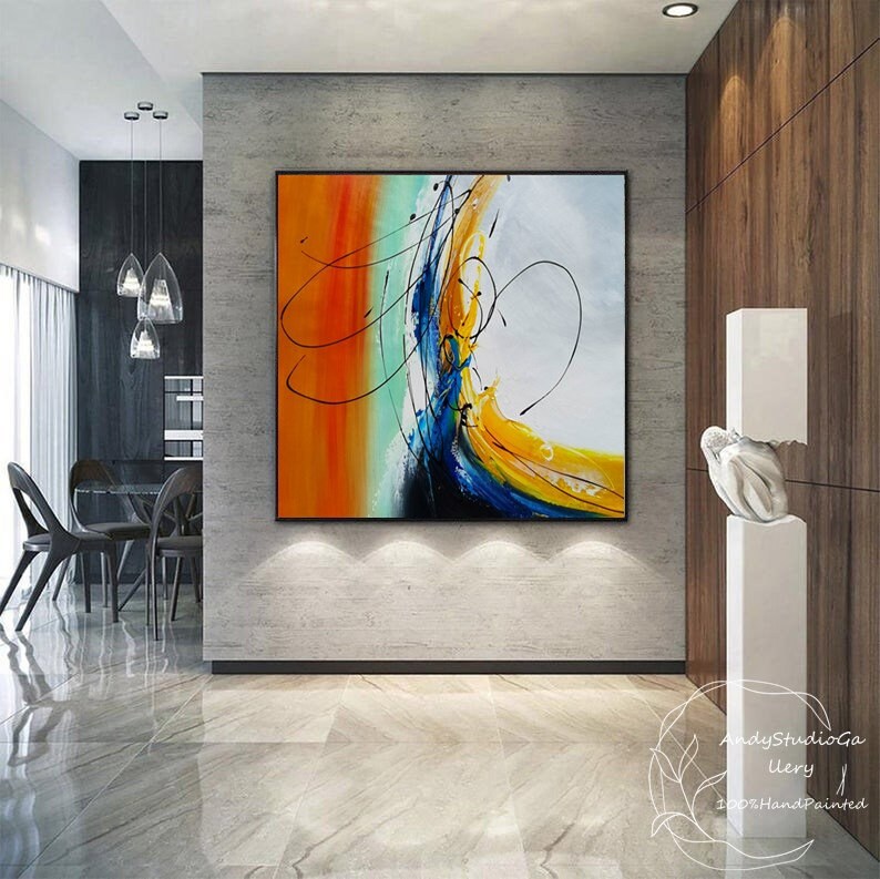 Original Abstract Colorful Art Cheap Oil Painting Large | Etsy