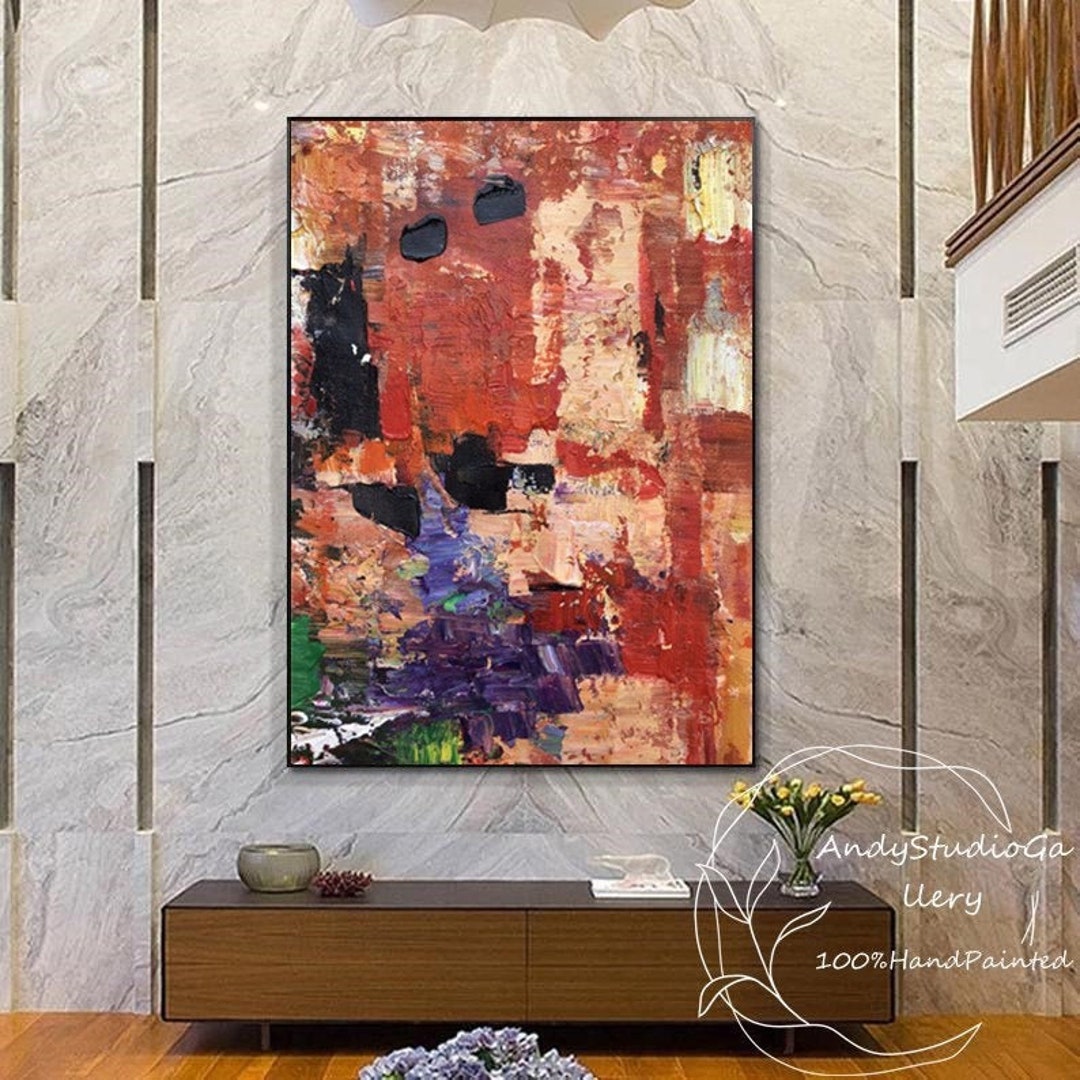 Large Canvas Painting Oversize Oil Painting Abstract Colorful - Etsy