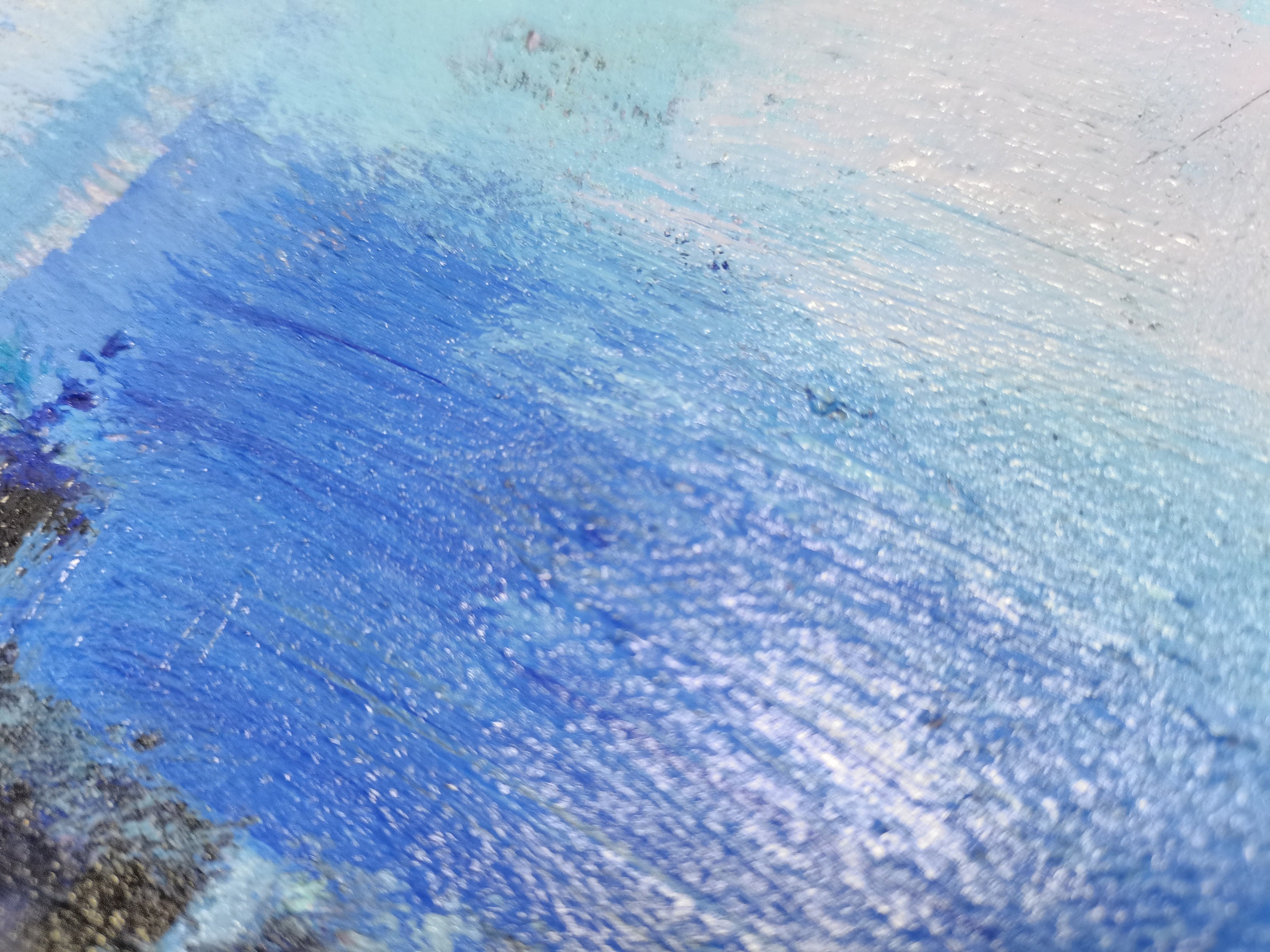 Large Modern Art Landscape Original Abstract Painting Blue | Etsy