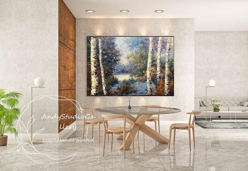 Extra Large Landscape Canvas Wall Artabstract Colorful | Etsy