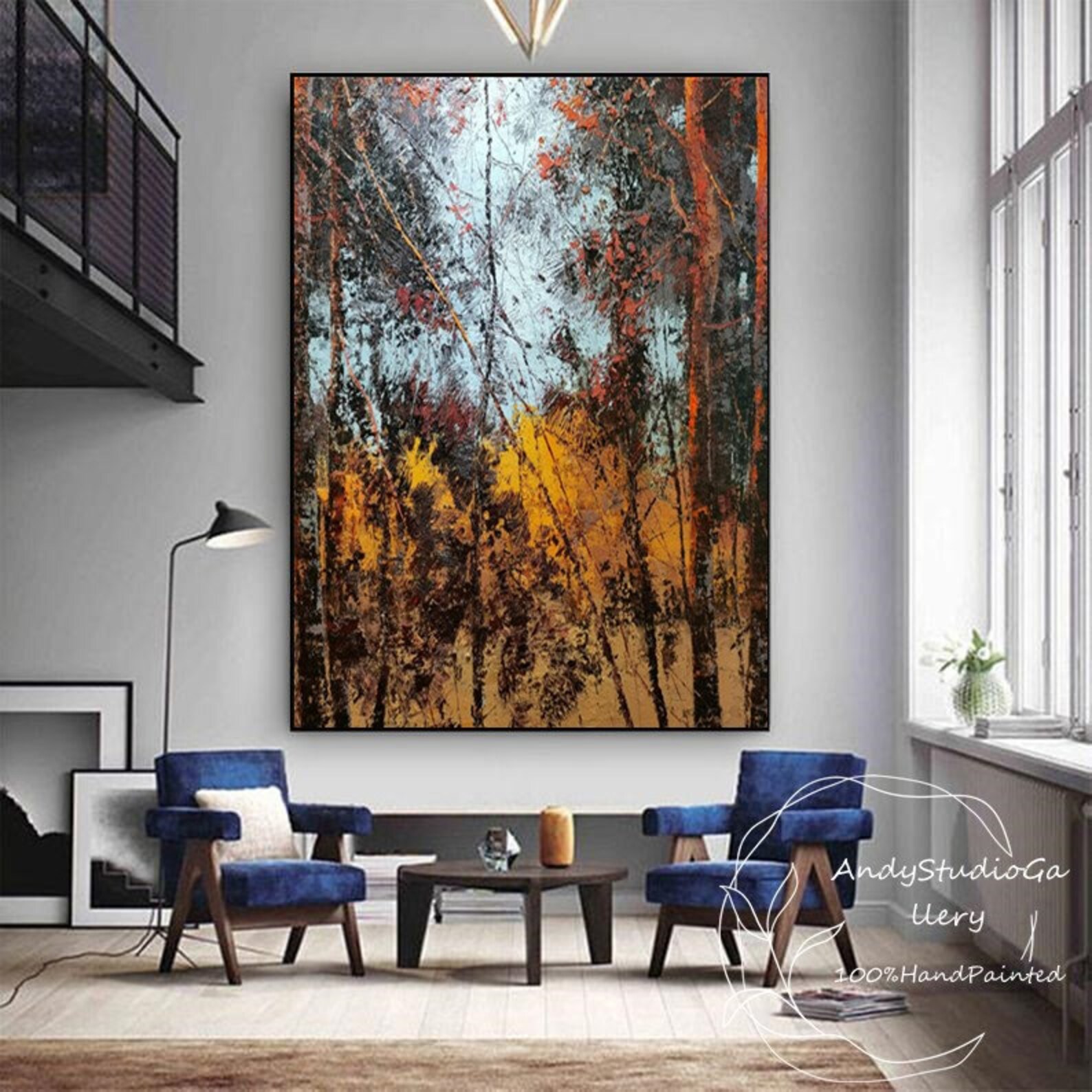 Large Poplar Tree Paintinghand Painted Trees Artworkspoplars | Etsy