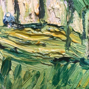 Large Abstract Trees Painting,wall Hanging,heavy Textured Landscape ...