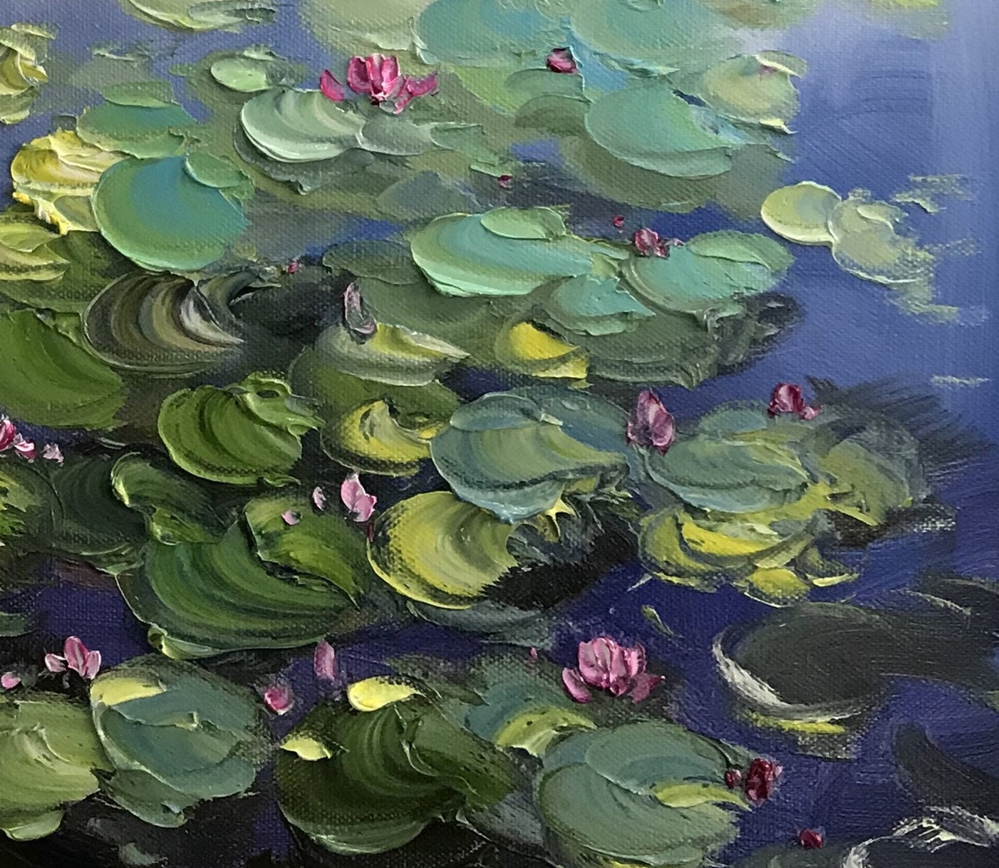 Large Water Lilies Oil Painting Claude Monet Painting Flower | Etsy