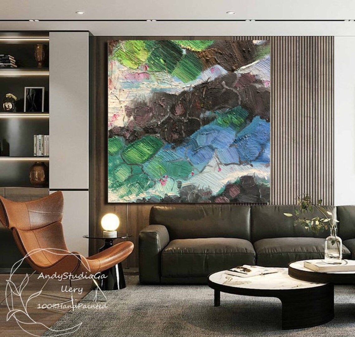 Original Abstract Painting on Canvas Oversized Wall Art | Etsy